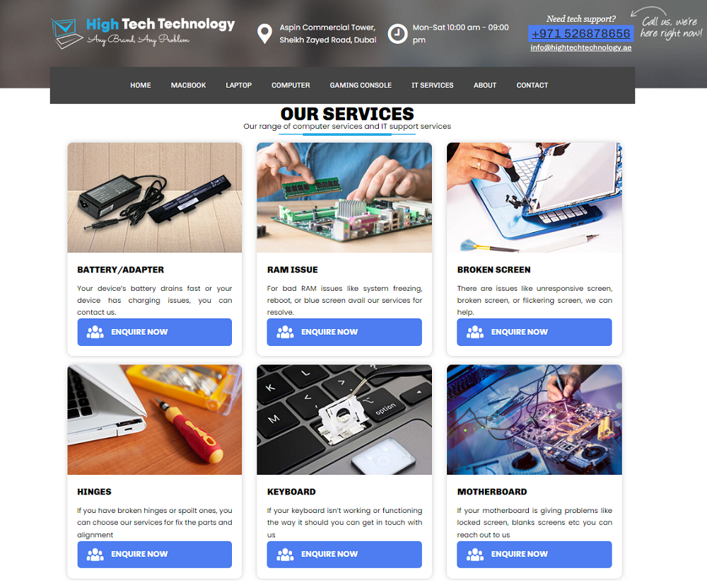 Contact Us - High Tech Technology